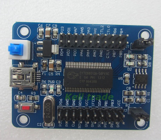 IEZ-USB FX2LP CY7C68013A USB core board development board USB logic ...